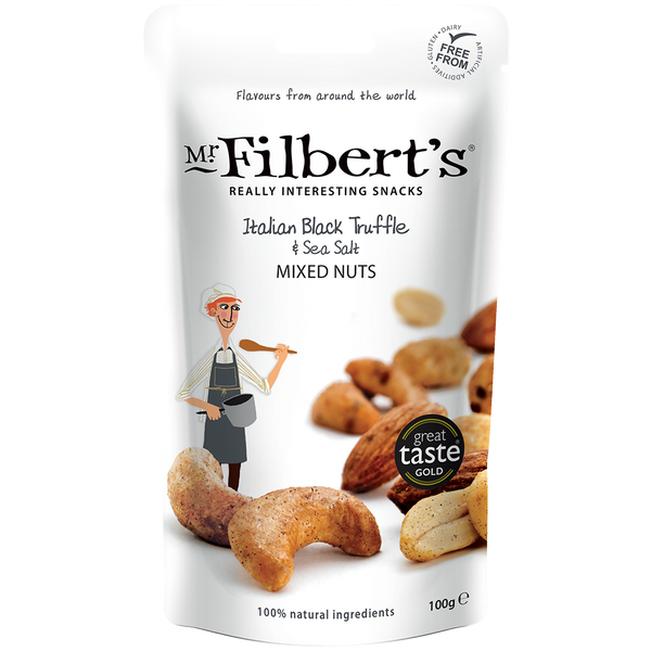 Mr Filbert's Italian Black Truffle & Sea Salt Mixed Nuts 100g – Turton ...